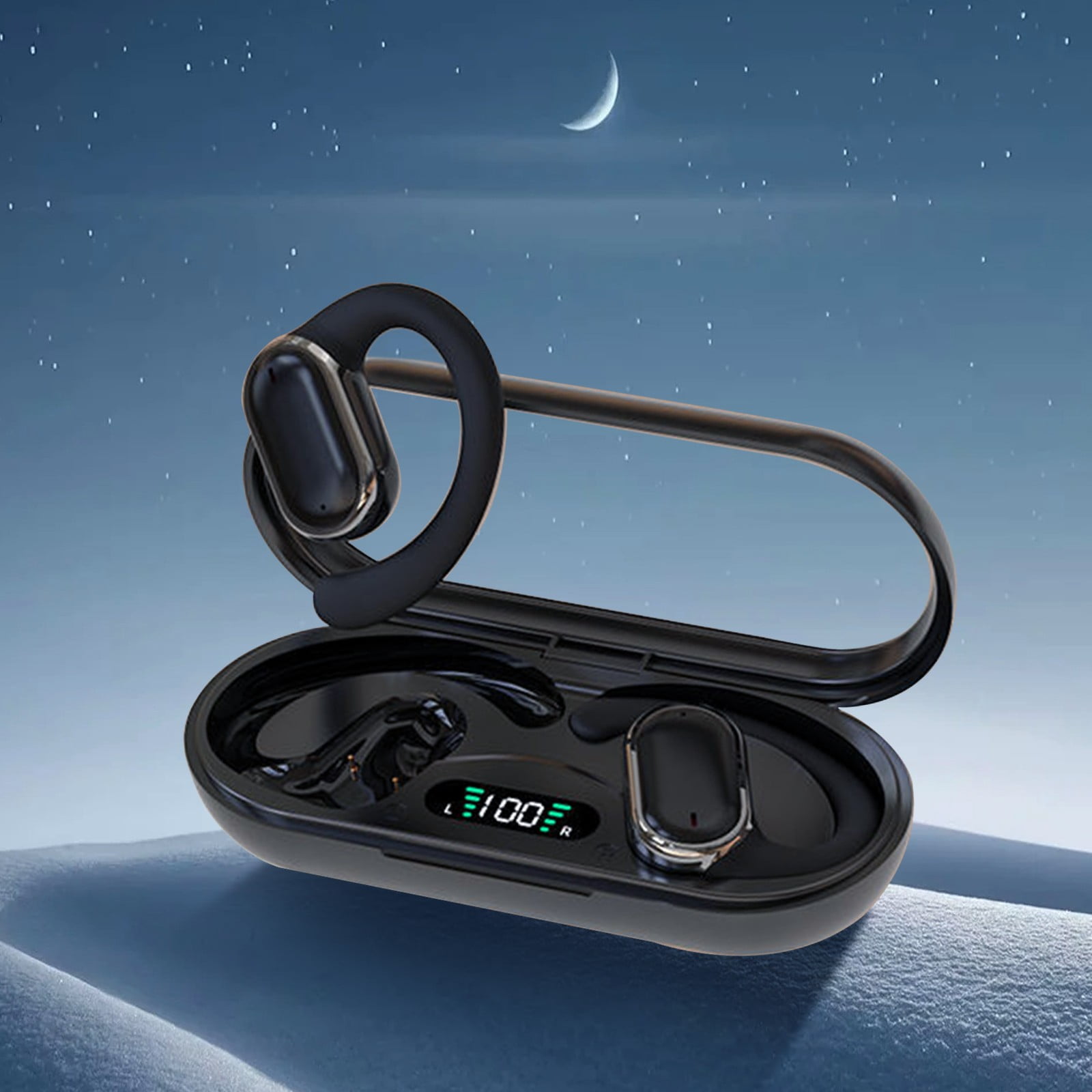 Wanfds Wireless Earbuds Bluetooth Headphones with Earhook,Noise ...