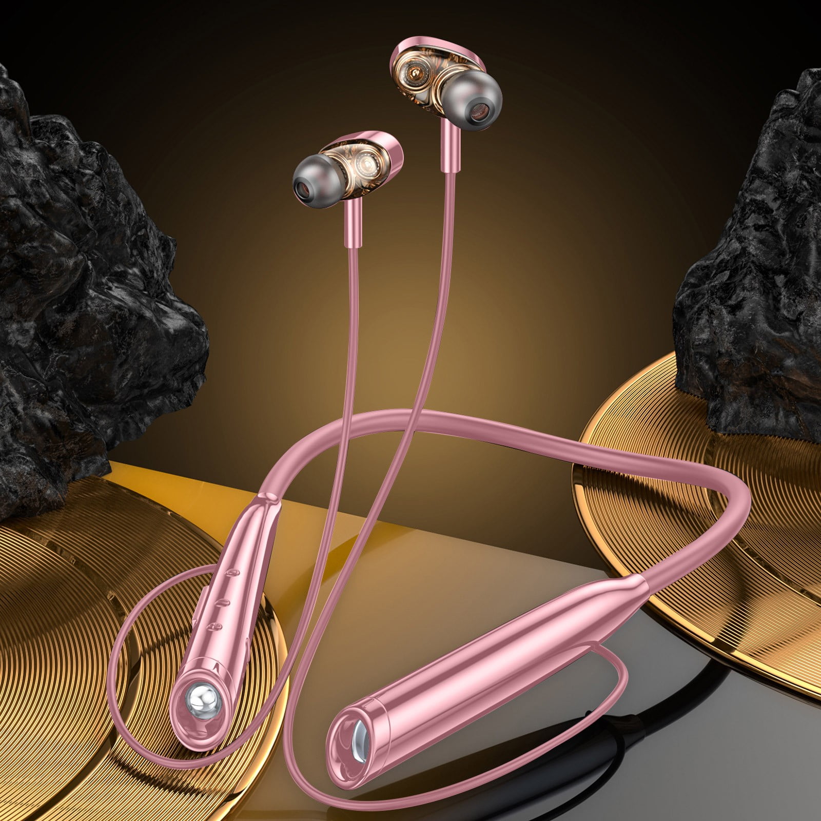 Wanfds Wireless Earbuds Bluetooth Headphones,Noise Cancelling Neckband ...