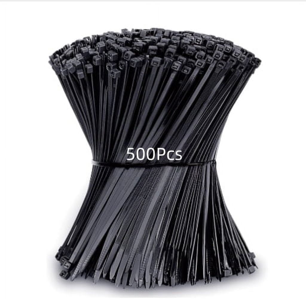 Wanfoou 500 Pcs Cable ties 12 inch self-locking nylon zip ties black ...