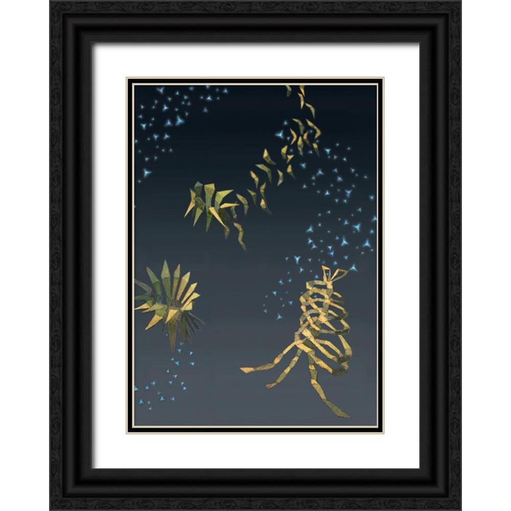 Wang, John 11x14 Black Ornate Wood Framed with Double Matting Museum ...