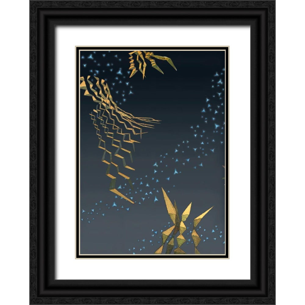 Wang, John 18x24 Black Ornate Wood Framed with Double Matting Museum ...