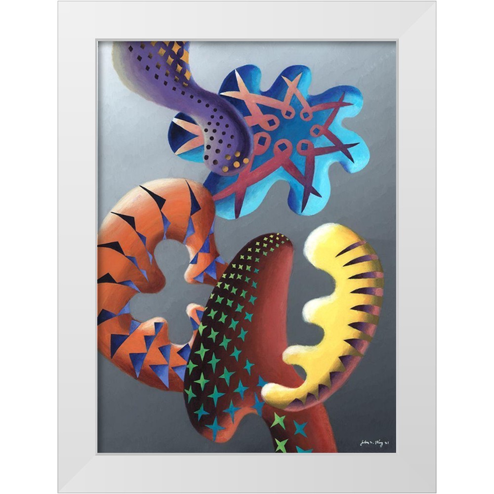 Wang, John Z. 19x24 White Modern Wood Framed Museum Art Print Titled ...