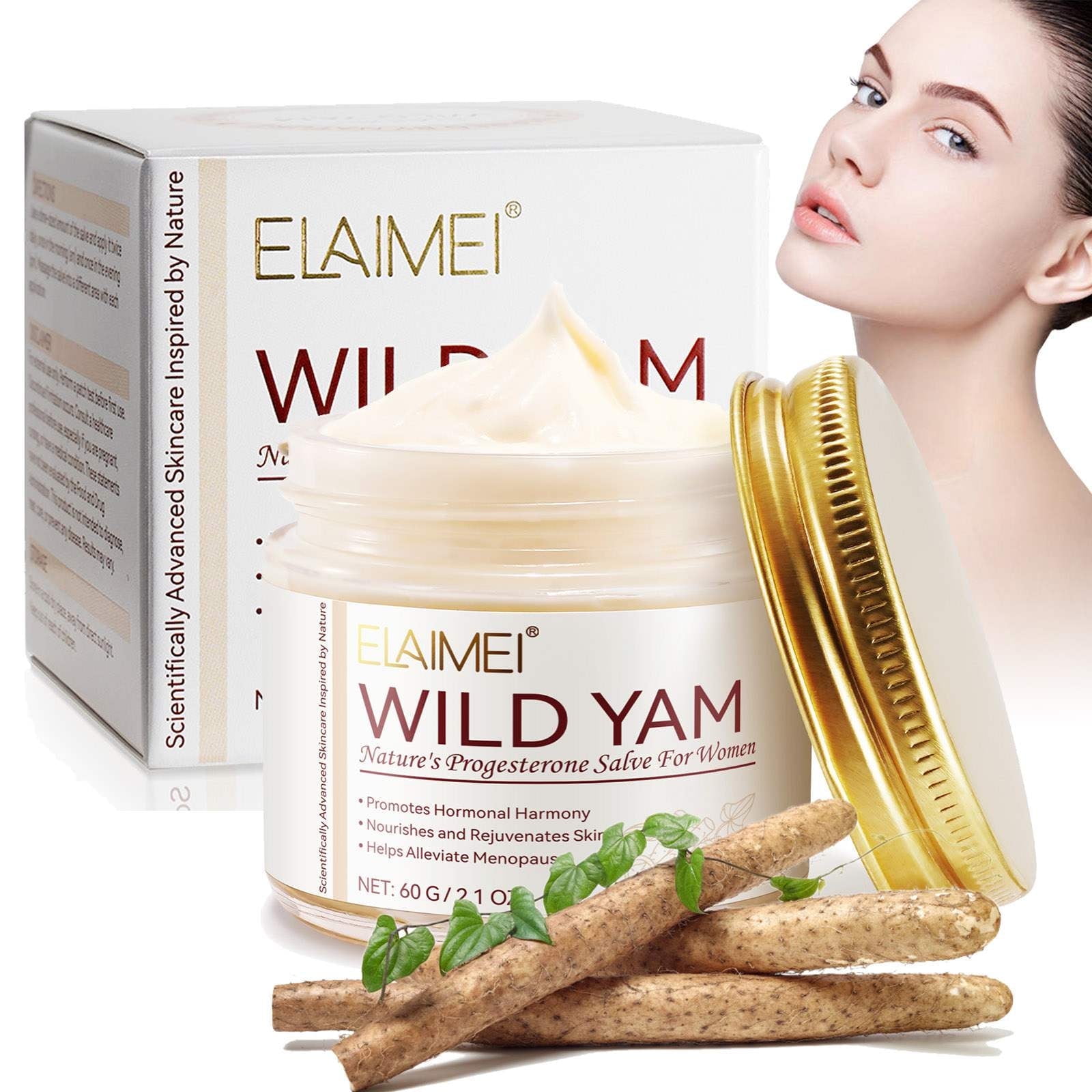 Wang Lin Natural Wild Yam Cream, Body Cream For Women, Promotes Body ...
