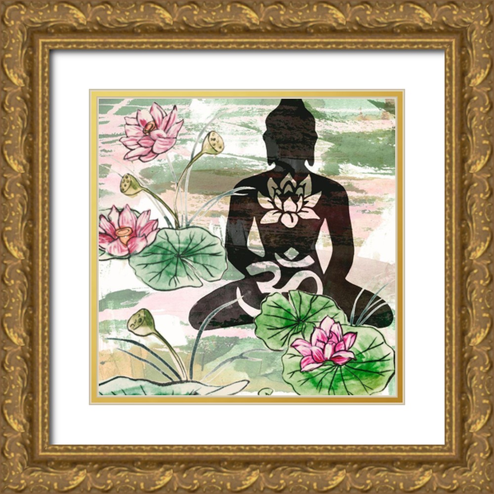Wang, Melissa 12x12 Gold Ornate Wood Framed with Double Matting Museum ...