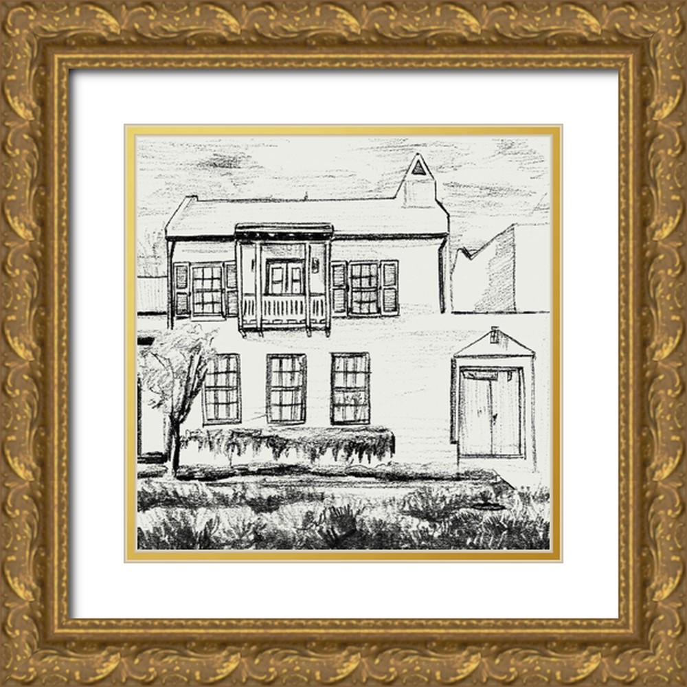 Wang, Melissa 12x12 Gold Ornate Wood Framed with Double Matting Museum ...