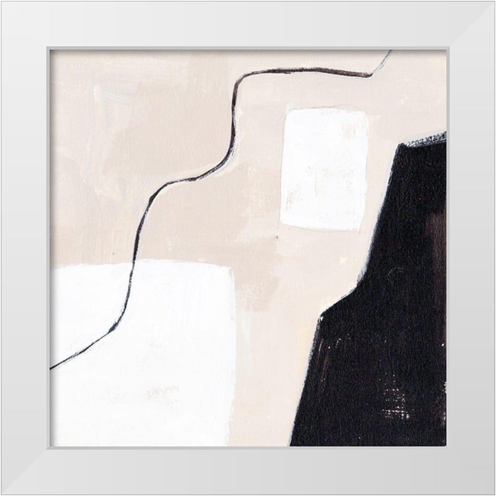 Wang, Melissa 12x12 White Modern Wood Framed Museum Art Print Titled - Beach Bricks II - Walmart.com