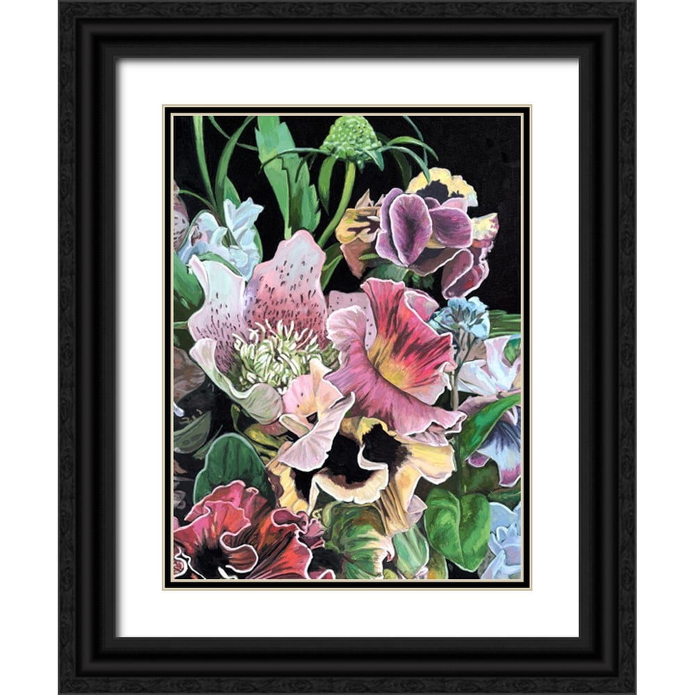 Wang, Melissa 12x14 Black Ornate Wood Framed with Double Matting Museum ...