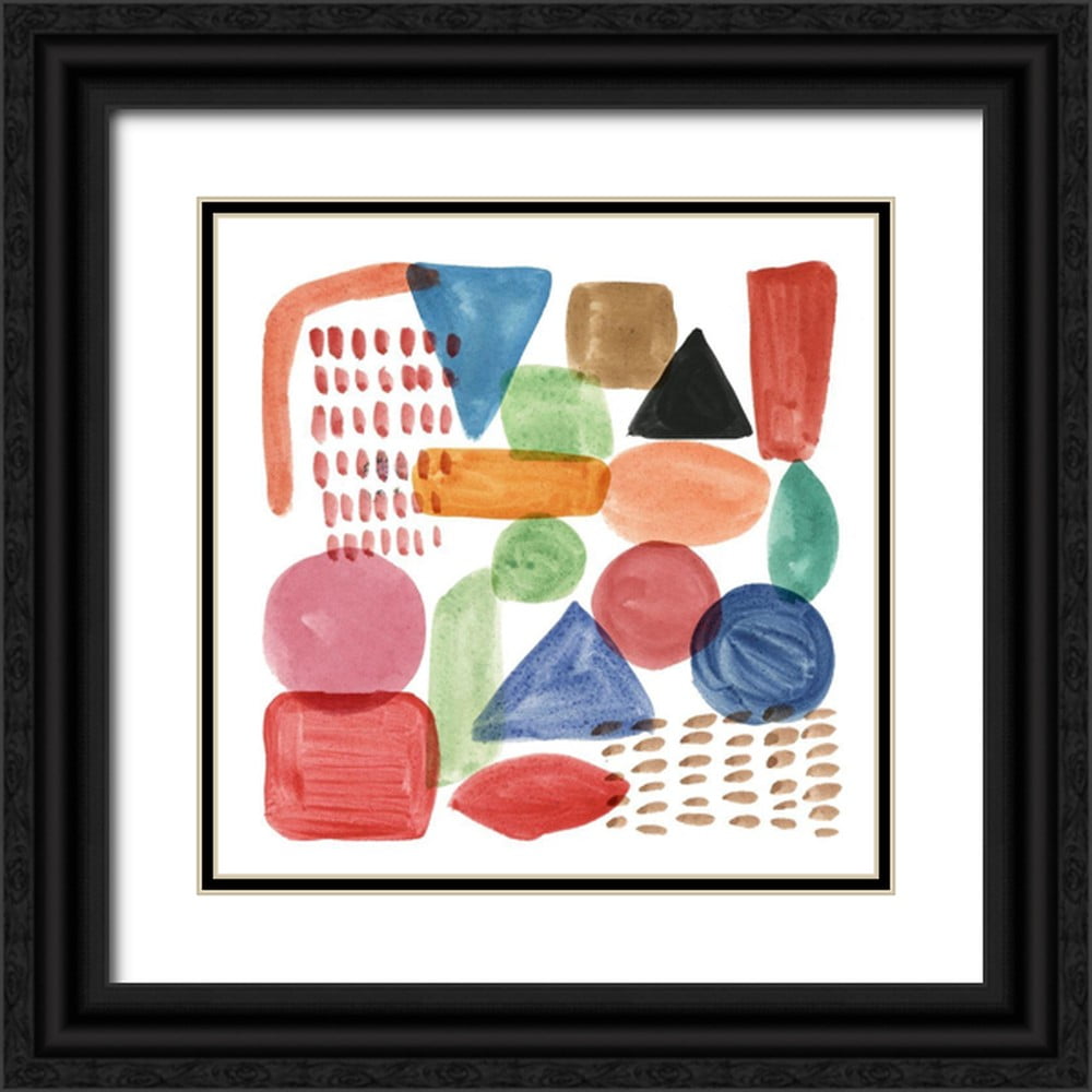 Wang, Melissa 15x15 Black Ornate Wood Framed with Double Matting Museum ...