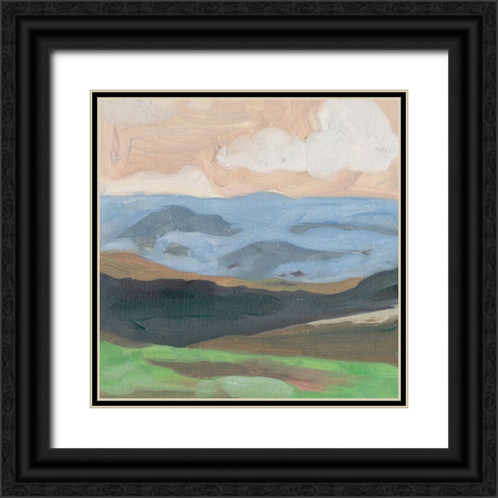 Wang, Melissa 15x15 Black Ornate Wood Framed with Double Matting Museum ...