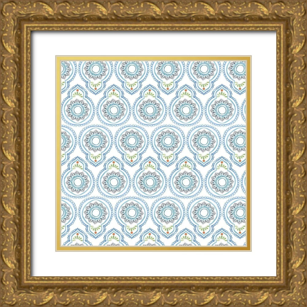 Wang, Melissa 15x15 Gold Ornate Wood Framed with Double Matting Museum ...