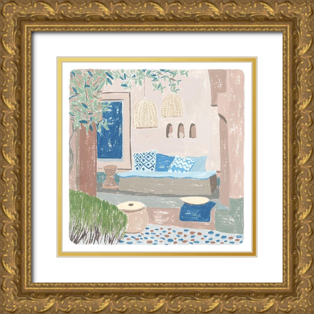 Wang, Melissa 15x15 Gold Ornate Wood Framed with Double Matting Museum ...