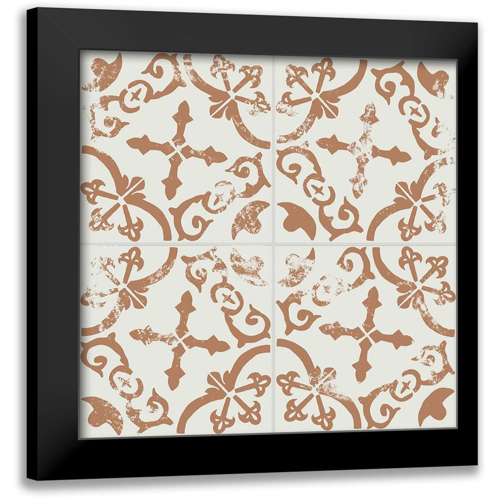 Wang, Melissa 20x20 Black Modern Framed Museum Art Print Titled - Ceramic Tile II - Walmart.com