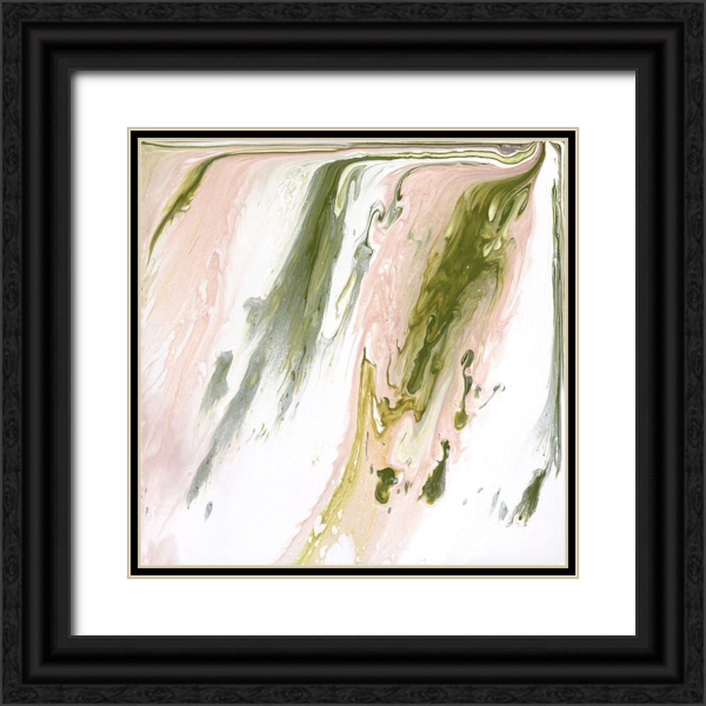 Wang, Melissa 20x20 Black Ornate Wood Framed with Double Matting Museum ...