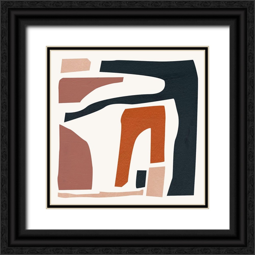 Wang, Melissa 20x20 Black Ornate Wood Framed with Double Matting Museum ...