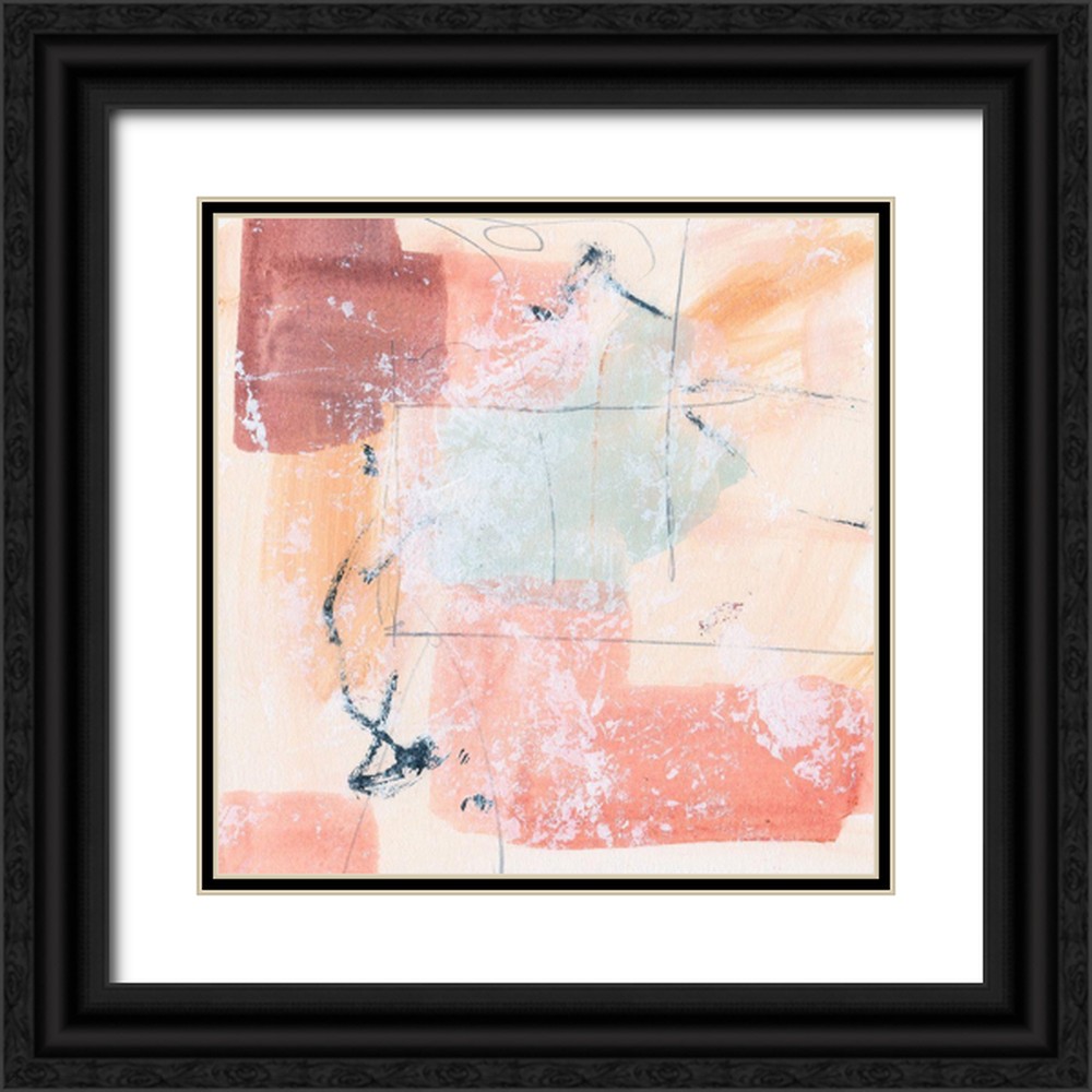 Wang, Melissa 20x20 Black Ornate Wood Framed with Double Matting Museum ...