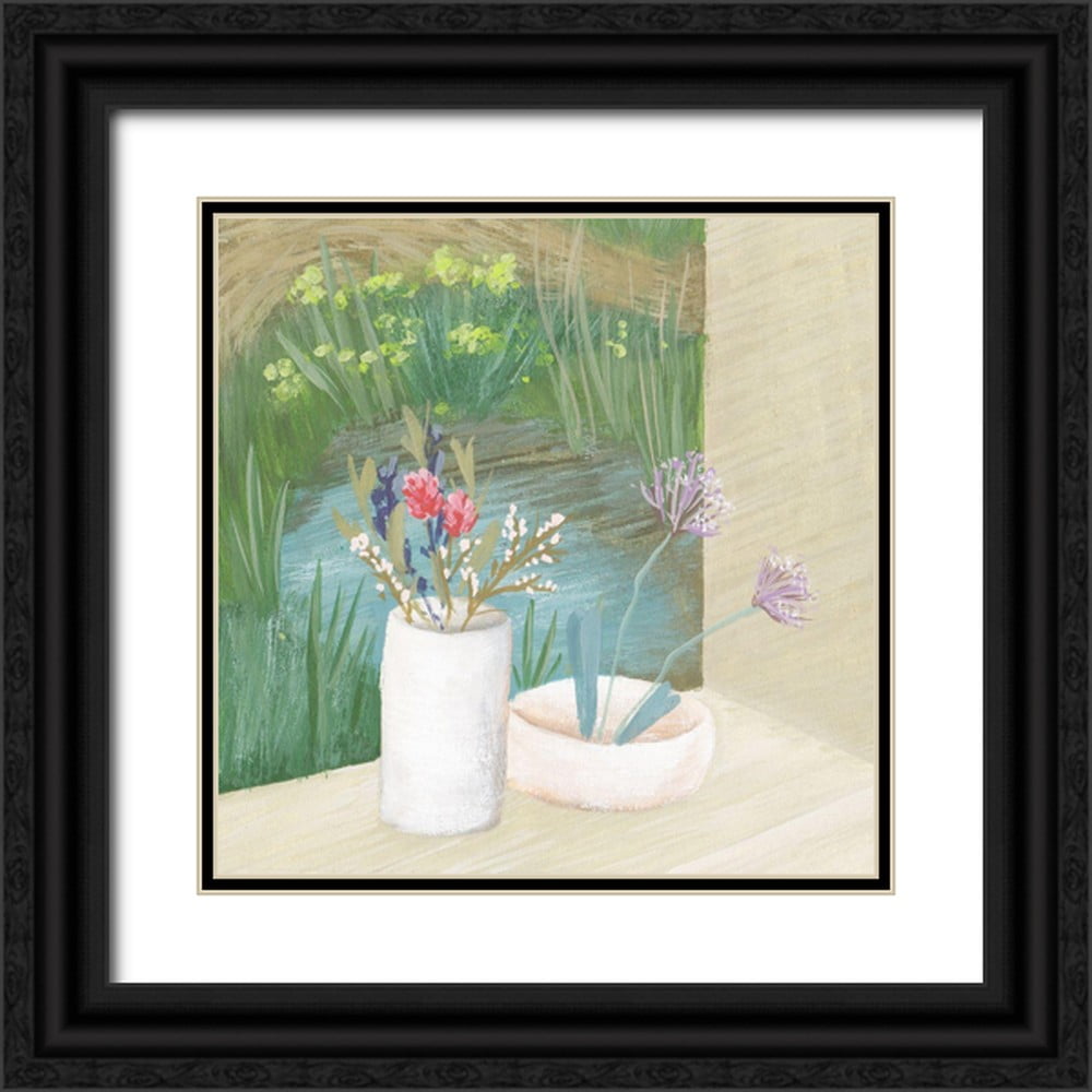 Wang, Melissa 20x20 Black Ornate Wood Framed with Double Matting Museum ...