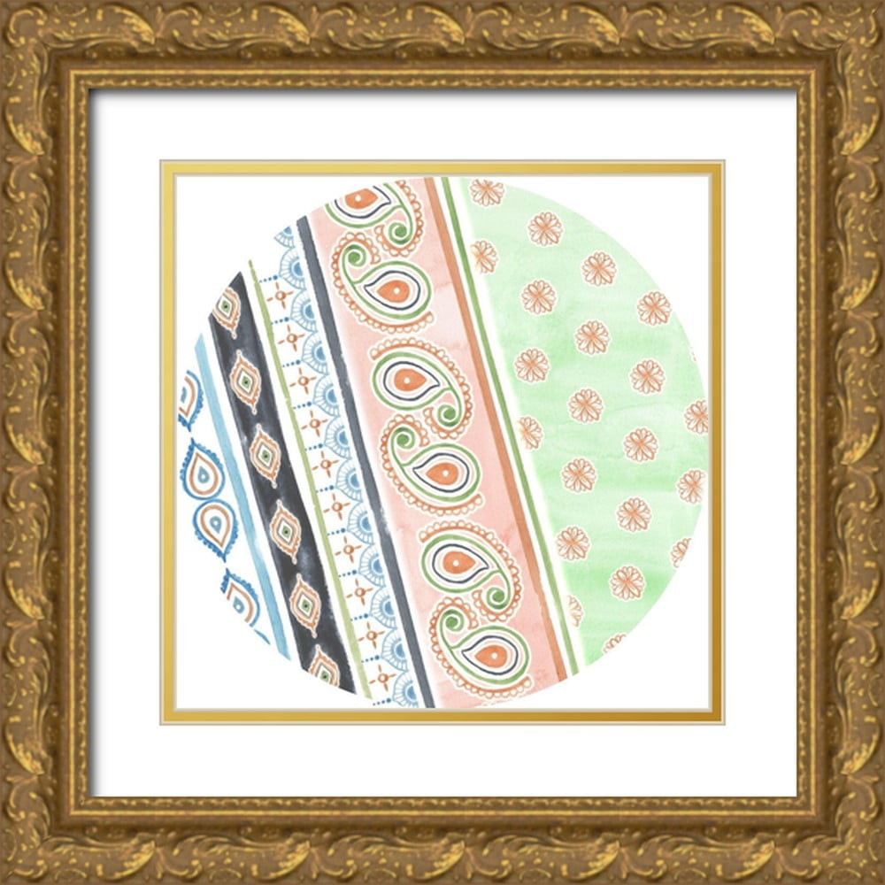 Wang, Melissa 20x20 Gold Ornate Wood Framed with Double Matting Museum ...