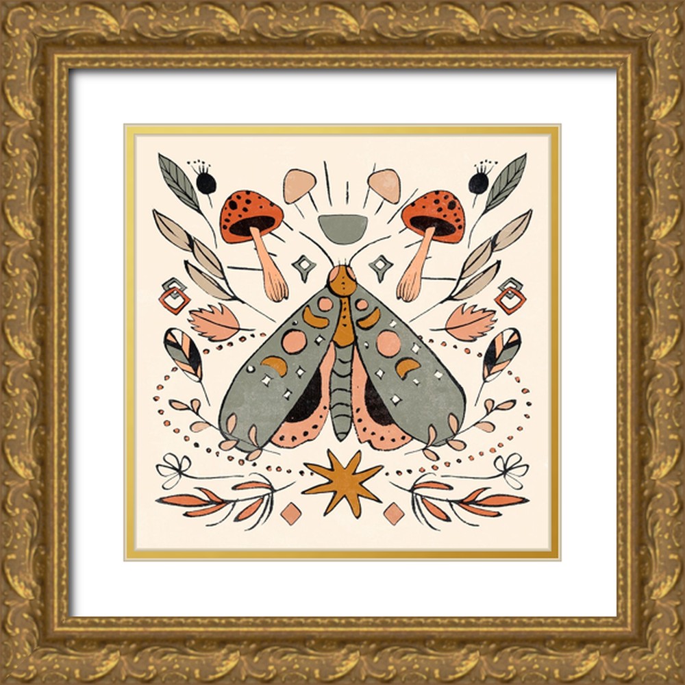 Wang, Melissa 20x20 Gold Ornate Wood Framed with Double Matting Museum ...