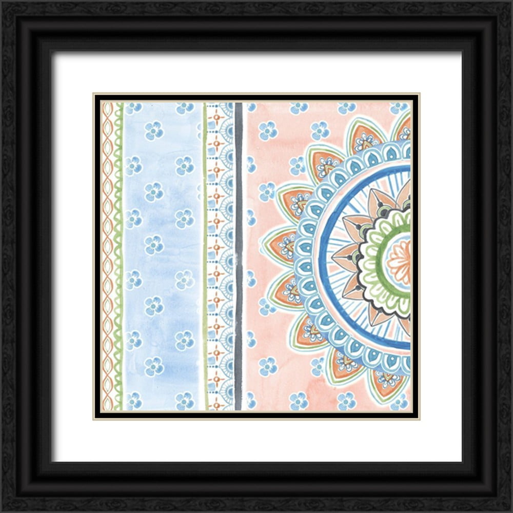 Wang, Melissa 26x26 Black Ornate Wood Framed with Double Matting Museum ...