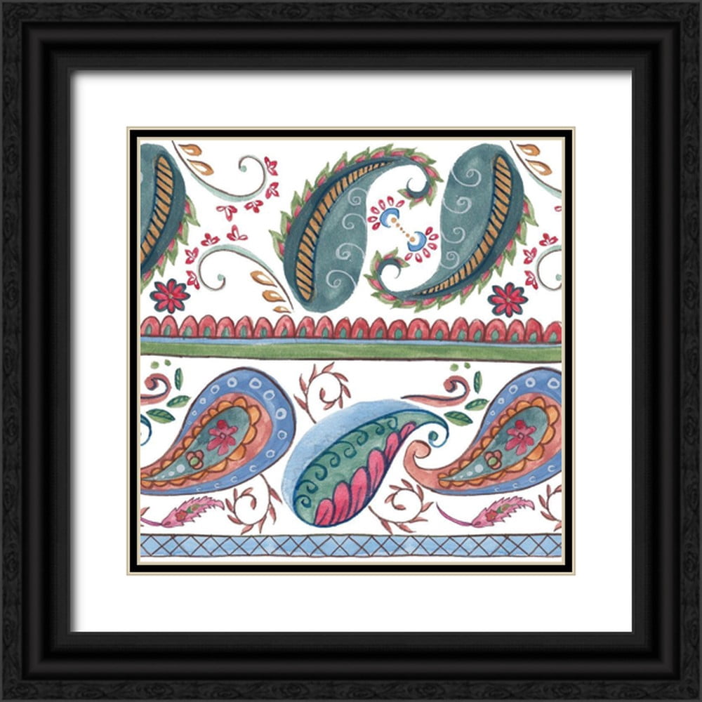 Wang, Melissa 26x26 Black Ornate Wood Framed with Double Matting Museum ...