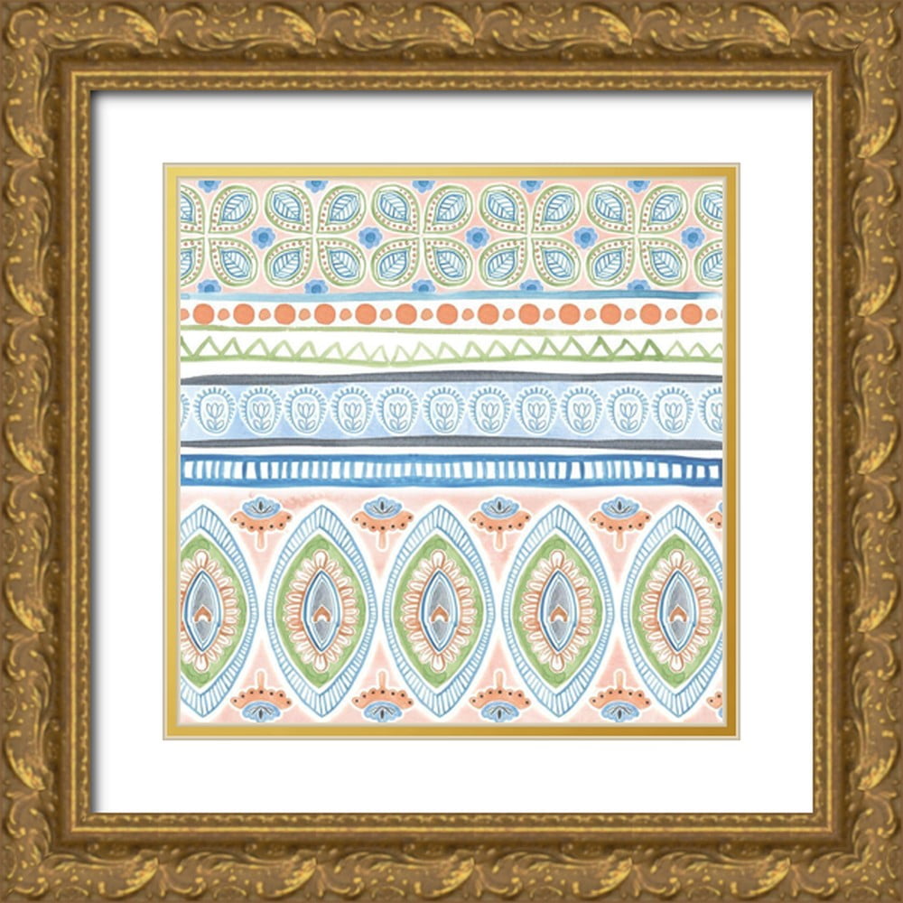 Wang, Melissa 26x26 Gold Ornate Wood Framed with Double Matting Museum ...