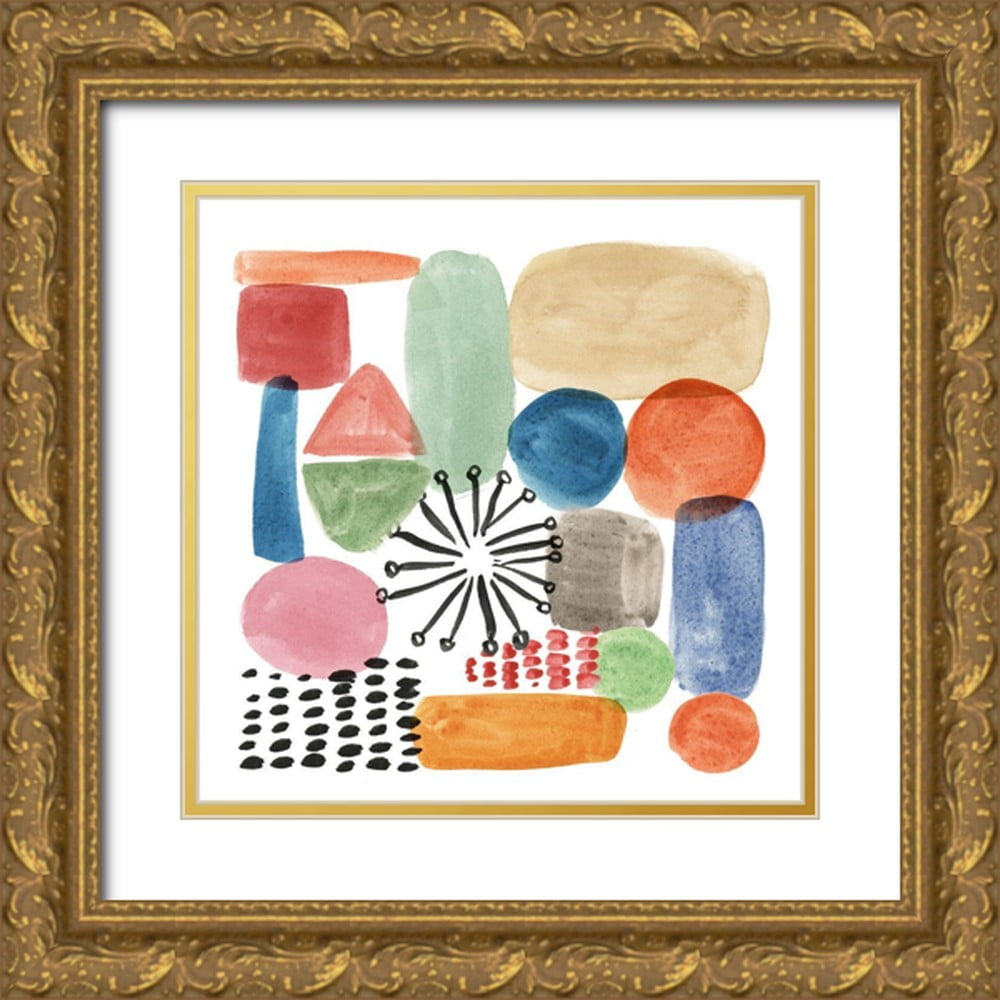 Wang, Melissa 26x26 Gold Ornate Wood Framed with Double Matting Museum ...