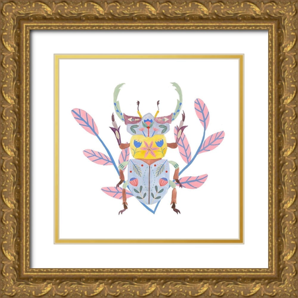 Wang, Melissa 26x26 Gold Ornate Wood Framed with Double Matting Museum ...