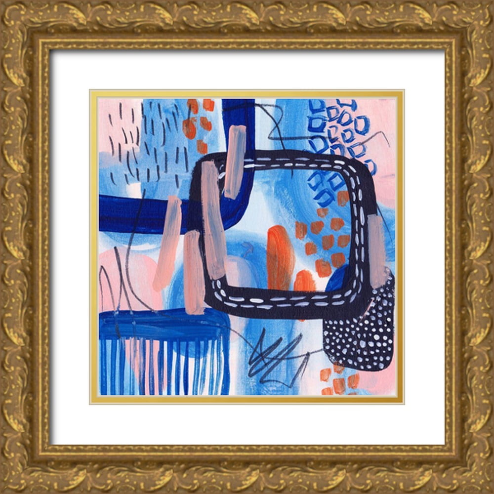 Wang, Melissa 26x26 Gold Ornate Wood Framed with Double Matting Museum ...