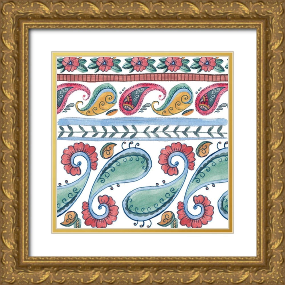 Wang, Melissa 26x26 Gold Ornate Wood Framed with Double Matting Museum ...