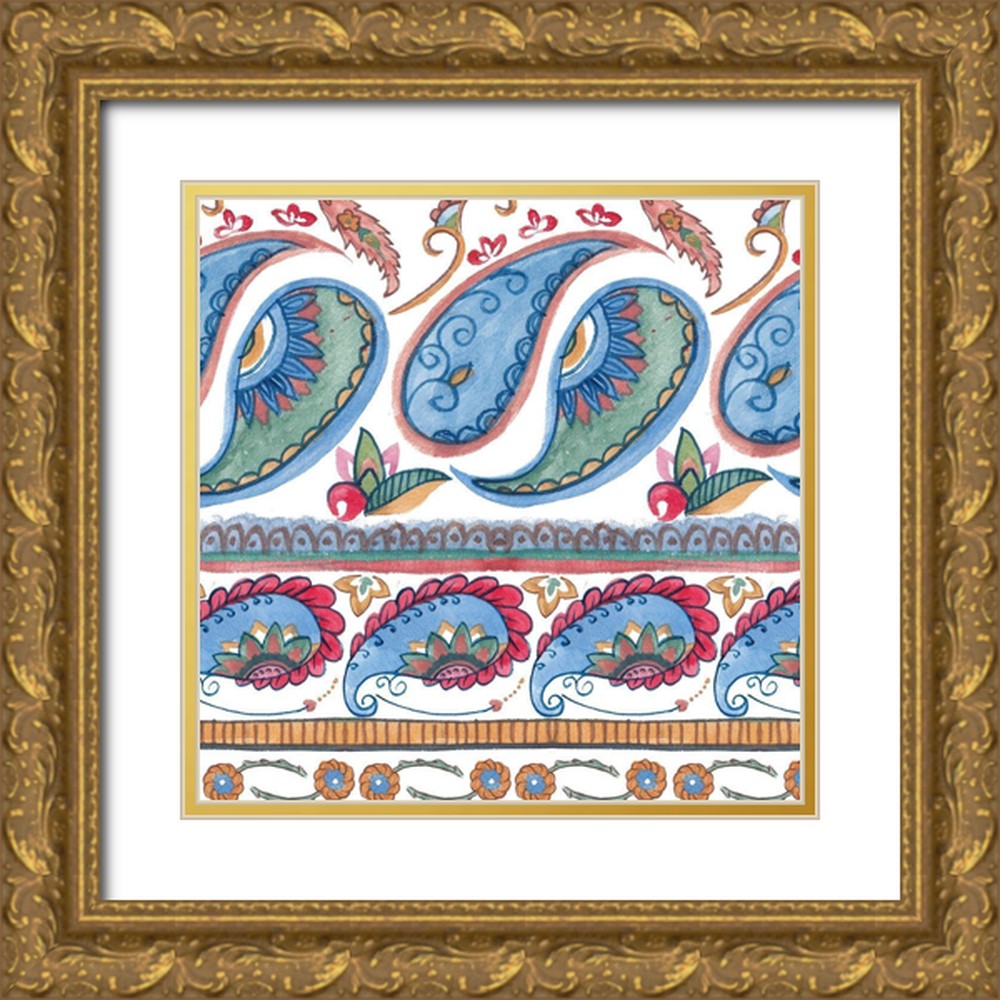 Wang, Melissa 26x26 Gold Ornate Wood Framed with Double Matting Museum ...