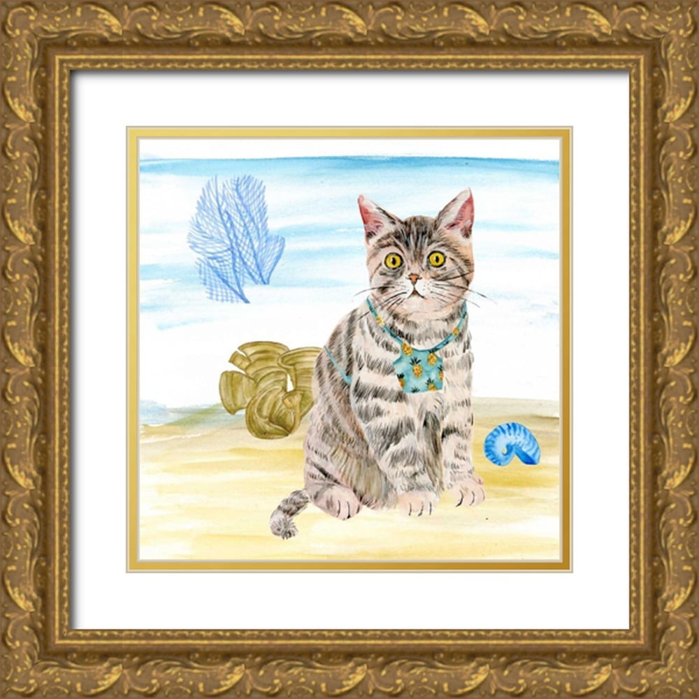 Wang, Melissa 26x26 Gold Ornate Wood Framed with Double Matting Museum ...