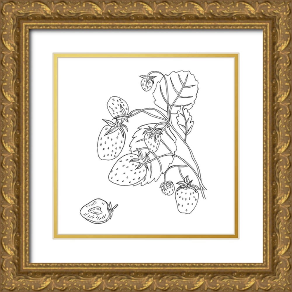 Wang, Melissa 26x26 Gold Ornate Wood Framed with Double Matting Museum ...
