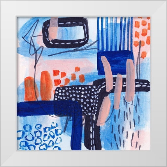 Wang, Melissa 26x26 White Modern Wood Framed Museum Art Print Titled ...