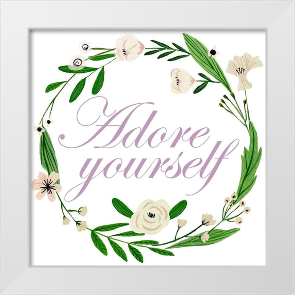 Wang, Melissa 26x26 White Modern Wood Framed Museum Art Print Titled - Happy Galentines Day II ...