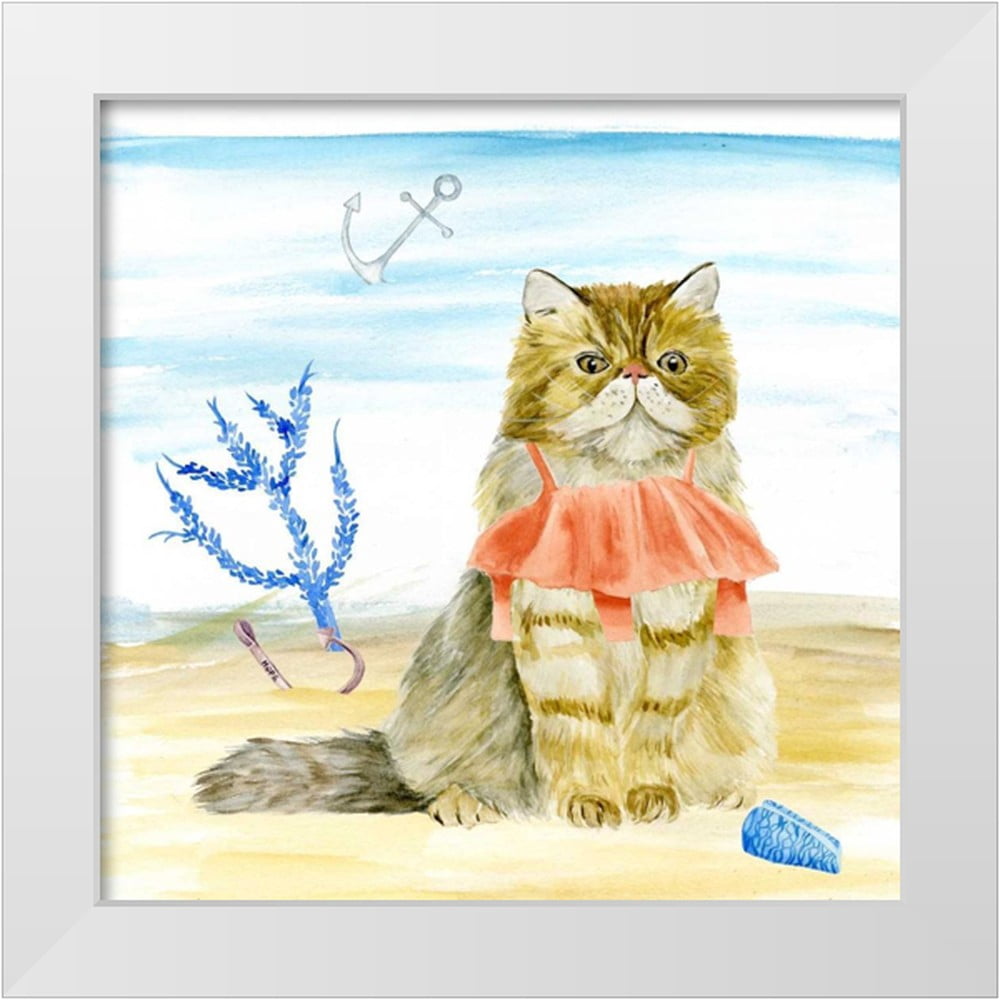 Wang, Melissa 26x26 White Modern Wood Framed Museum Art Print Titled ...