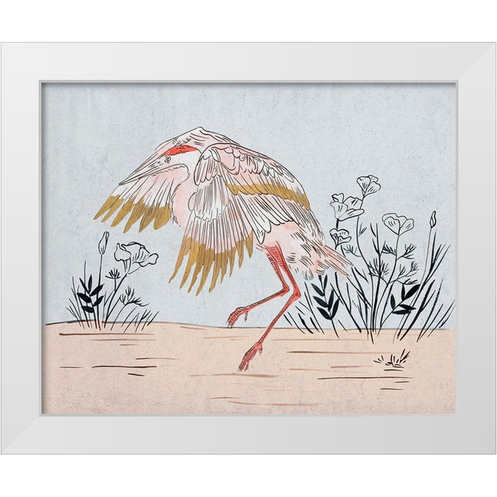Wang, Melissa 32x26 White Modern Wood Framed Museum Art Print Titled - The Ballerina II ...