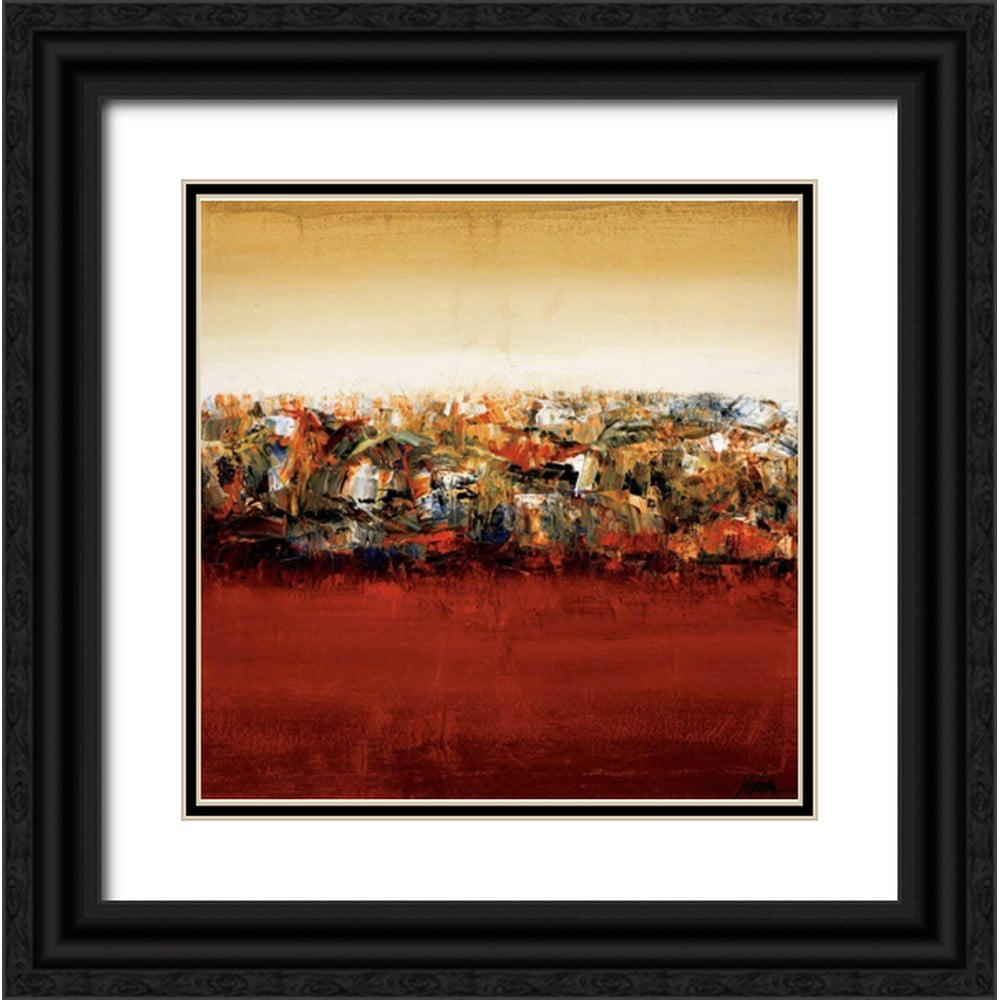 Wang, Yehan 15x15 Black Ornate Wood Framed with Double Matting Museum Art Print Titled - Red ...