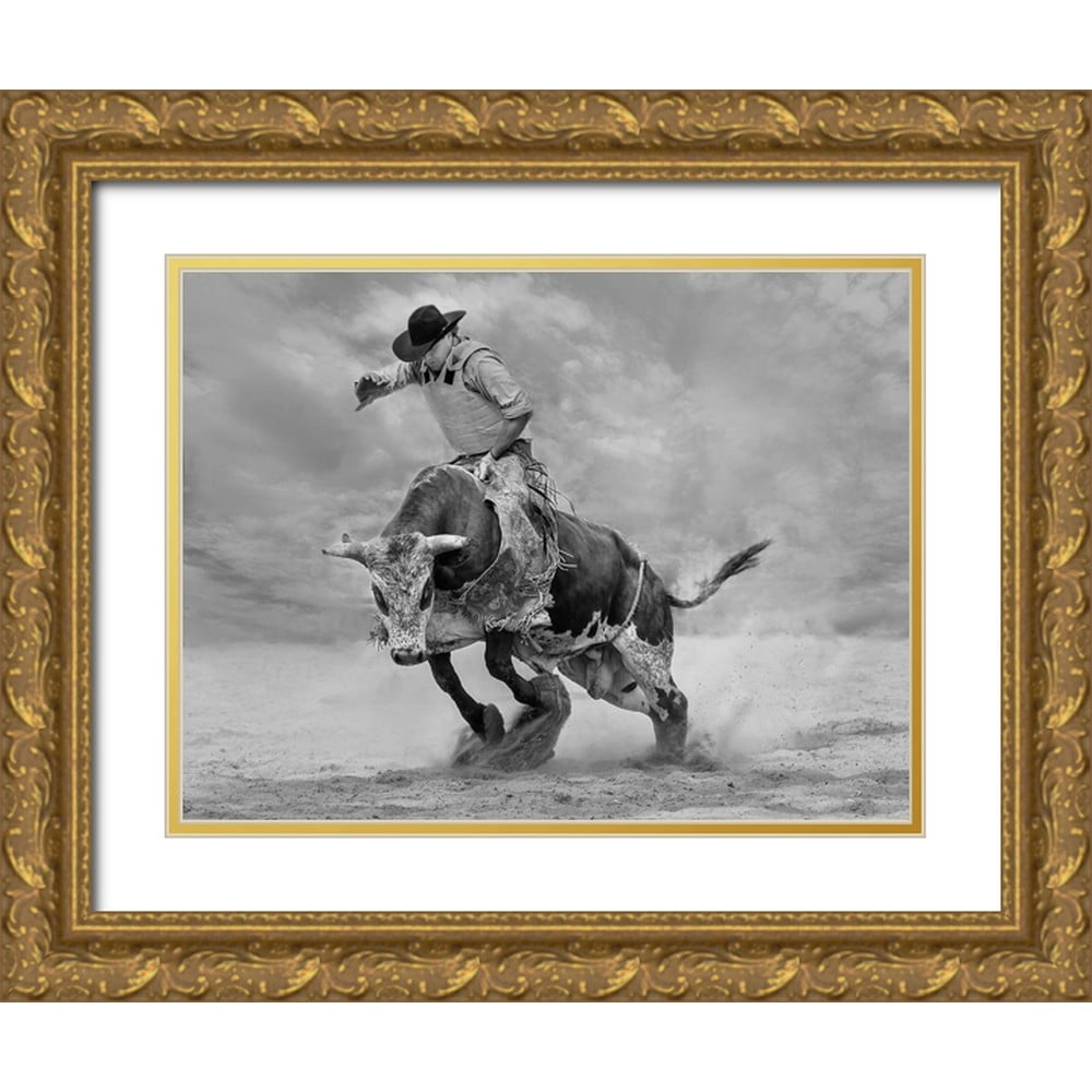 Wang, Yun 14x12 Gold Ornate Wood Framed with Double Matting Museum Art ...