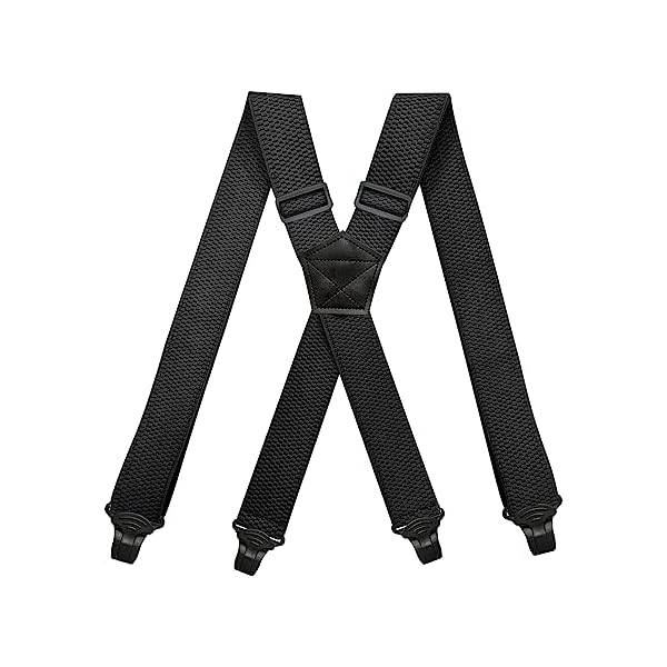 WangHooo Airport Friendly Suspenders NO buzz Plastic Clips 1.5 inch Big ...