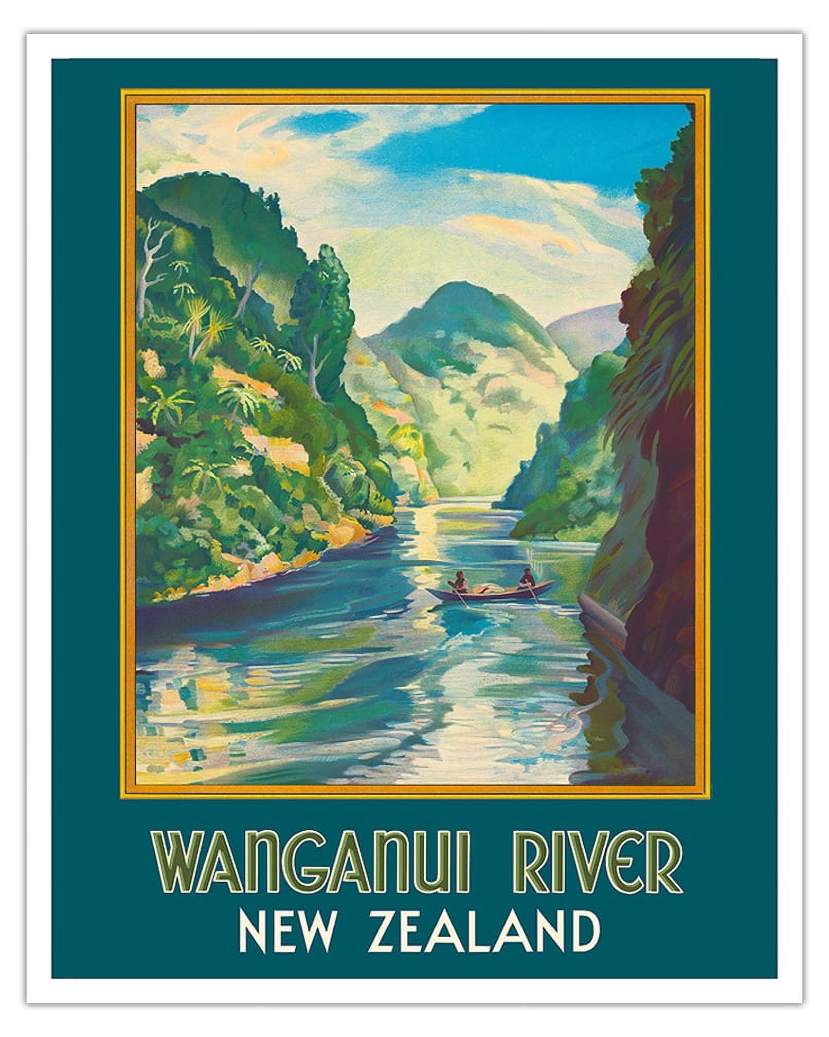 Wanganui River New Zealand - Gorge Boat Paddling - Vintage Travel ...