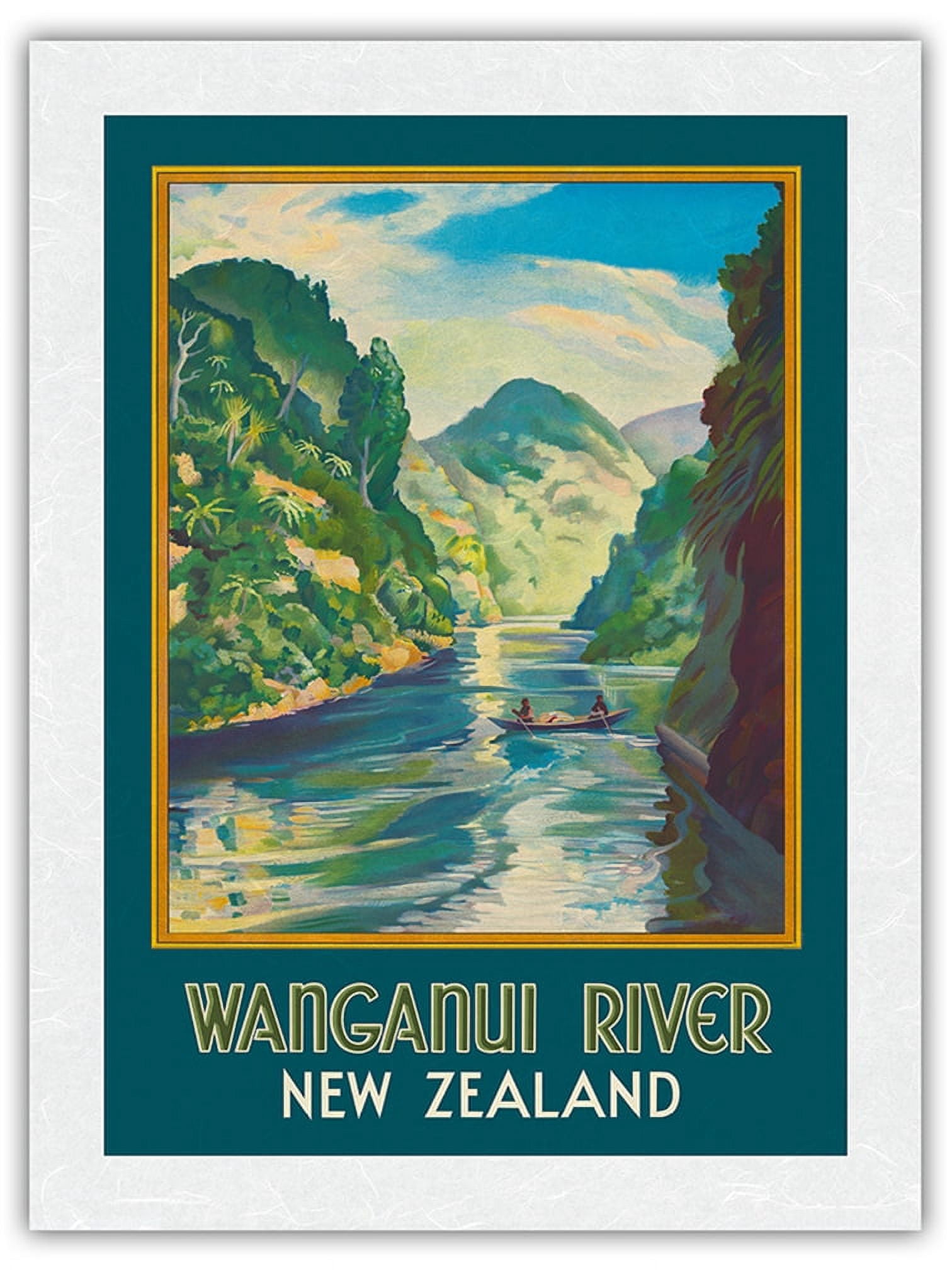 Wanganui River New Zealand - Gorge Boat Paddling - Vintage Travel ...