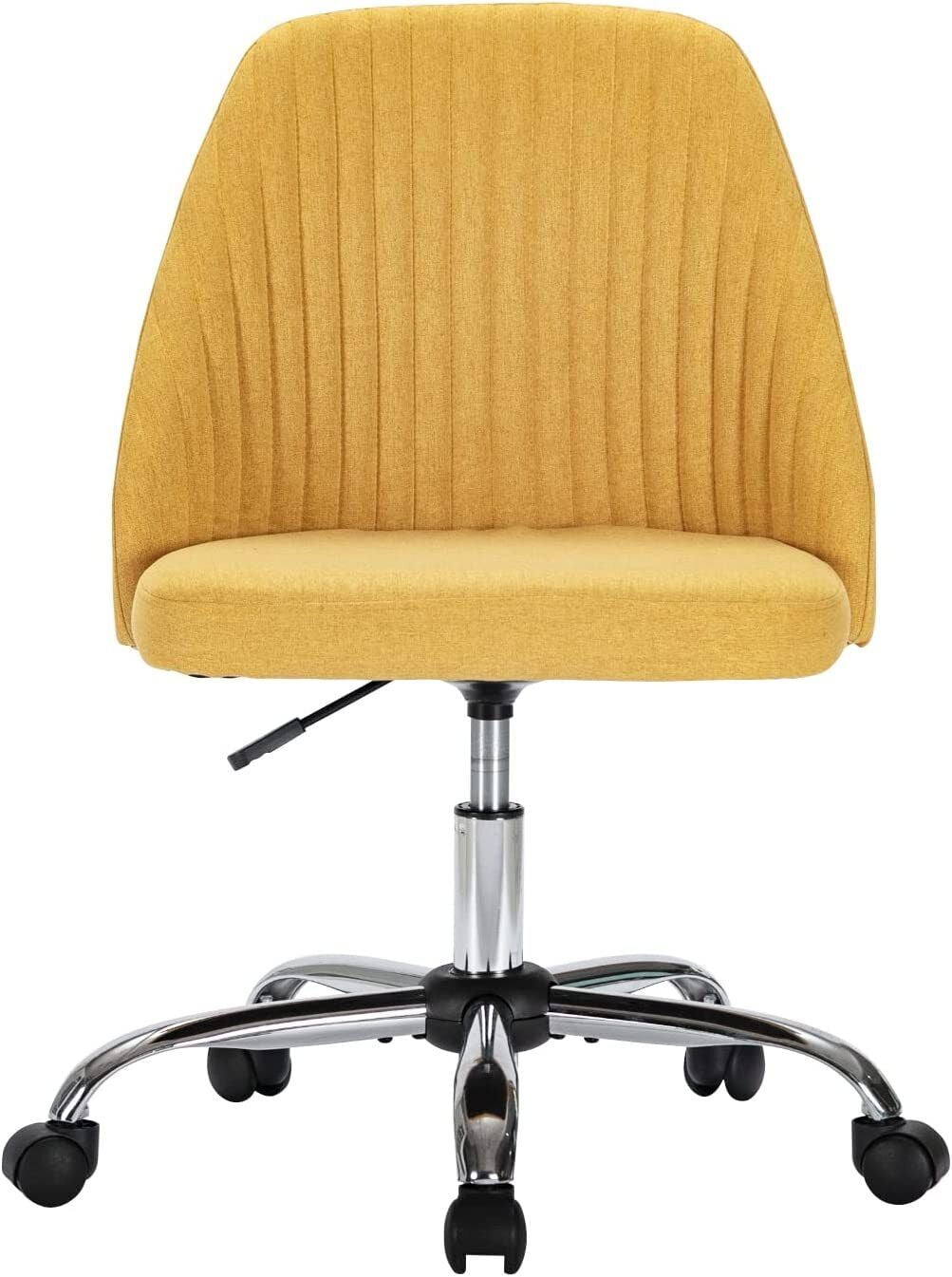 Wangbujianwang Armless Office Chair, Modern Fabric Home Office Desk ...