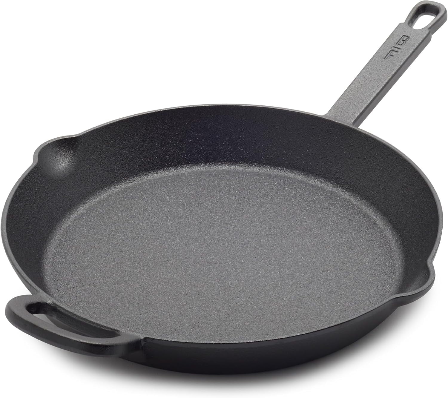 Wangding x Bobby Flay 12” Cast Iron Pre-Seasoned Skillet with Helper ...