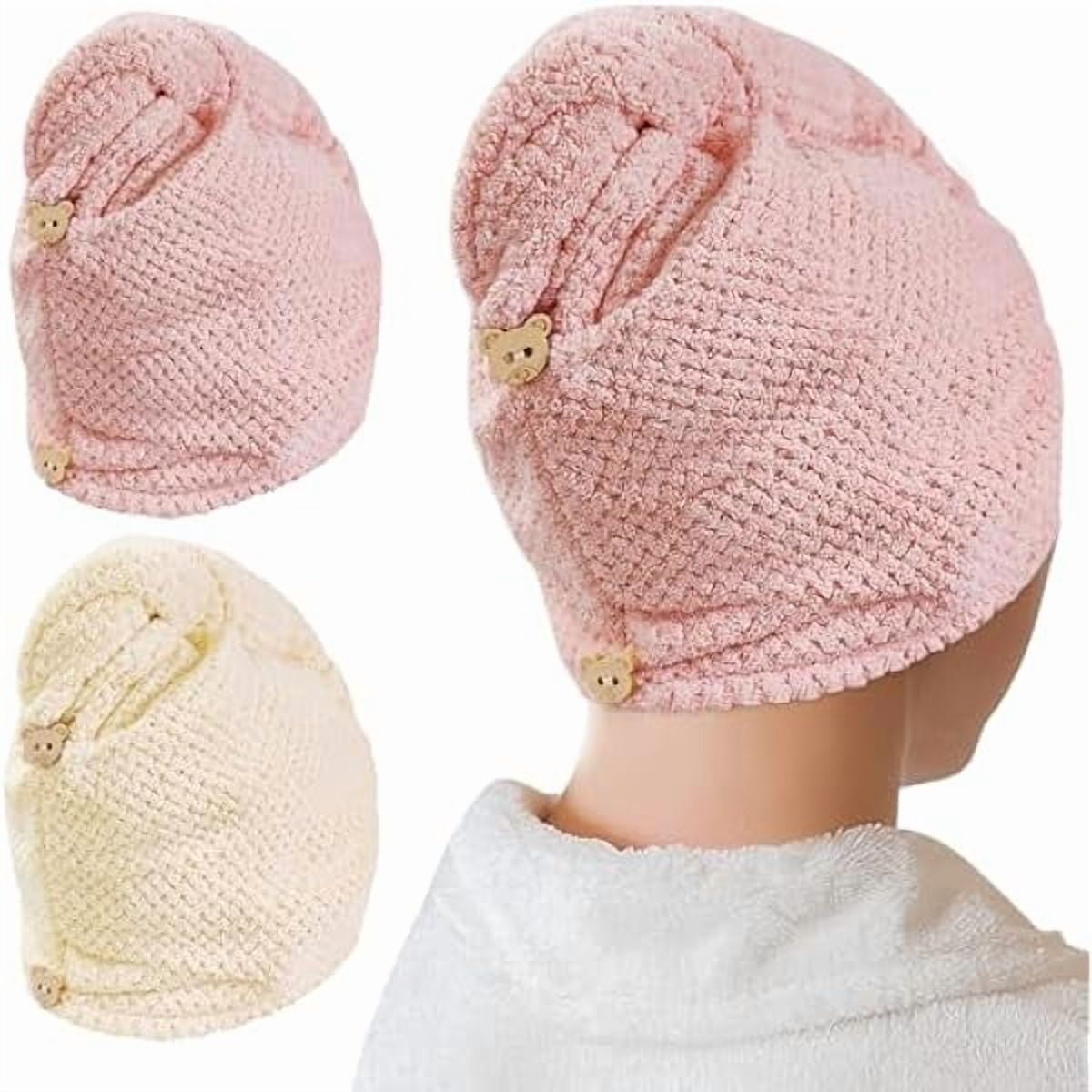 Wanghoo 2 Pack Microfiber Hair Towel Wrap for Women, Super Absorbent ...