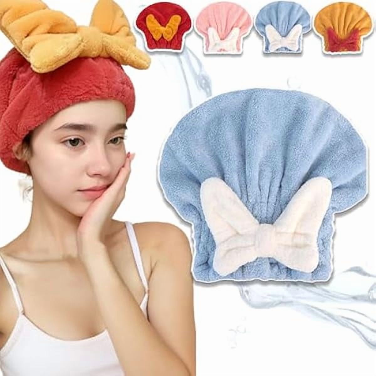 Wanghoo New Super Absorbent Hair Towel Wrap for Wet Hair, Super ...