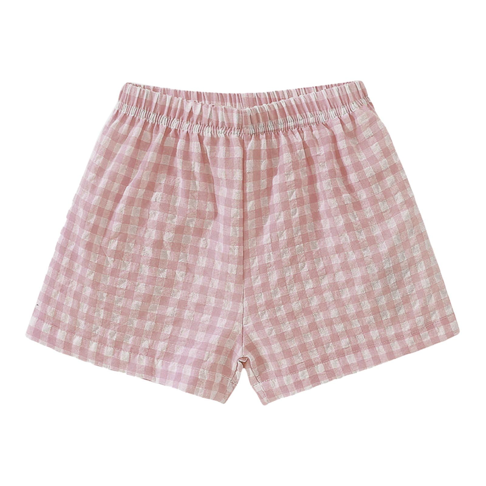 Wangkekeji Girls Plaid Casual Shorts Little Girls Wear Light Summer ...