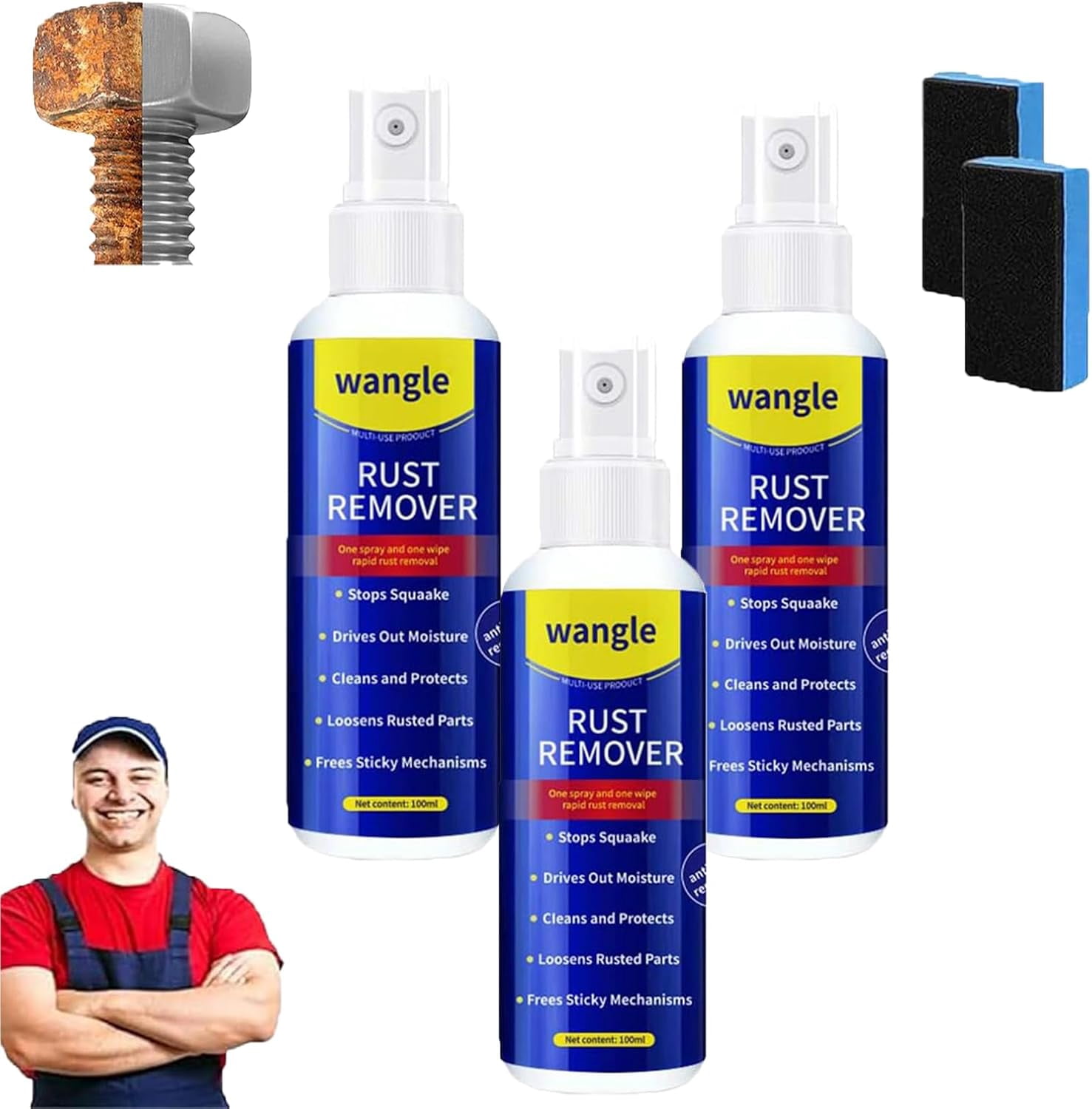 Wangle Rust Remover, 2026 Upgrade Rust Remover for Metal, Anti-Rust ...