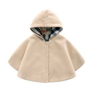 Baby Girl Fur Winter Coat Cute Warm Jacket Fuzzy Cape Cloak Overcoat ...