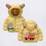 Wangmeiwg Boys Winter Warm Down Jacket With Cute Cartoon Train Print ...
