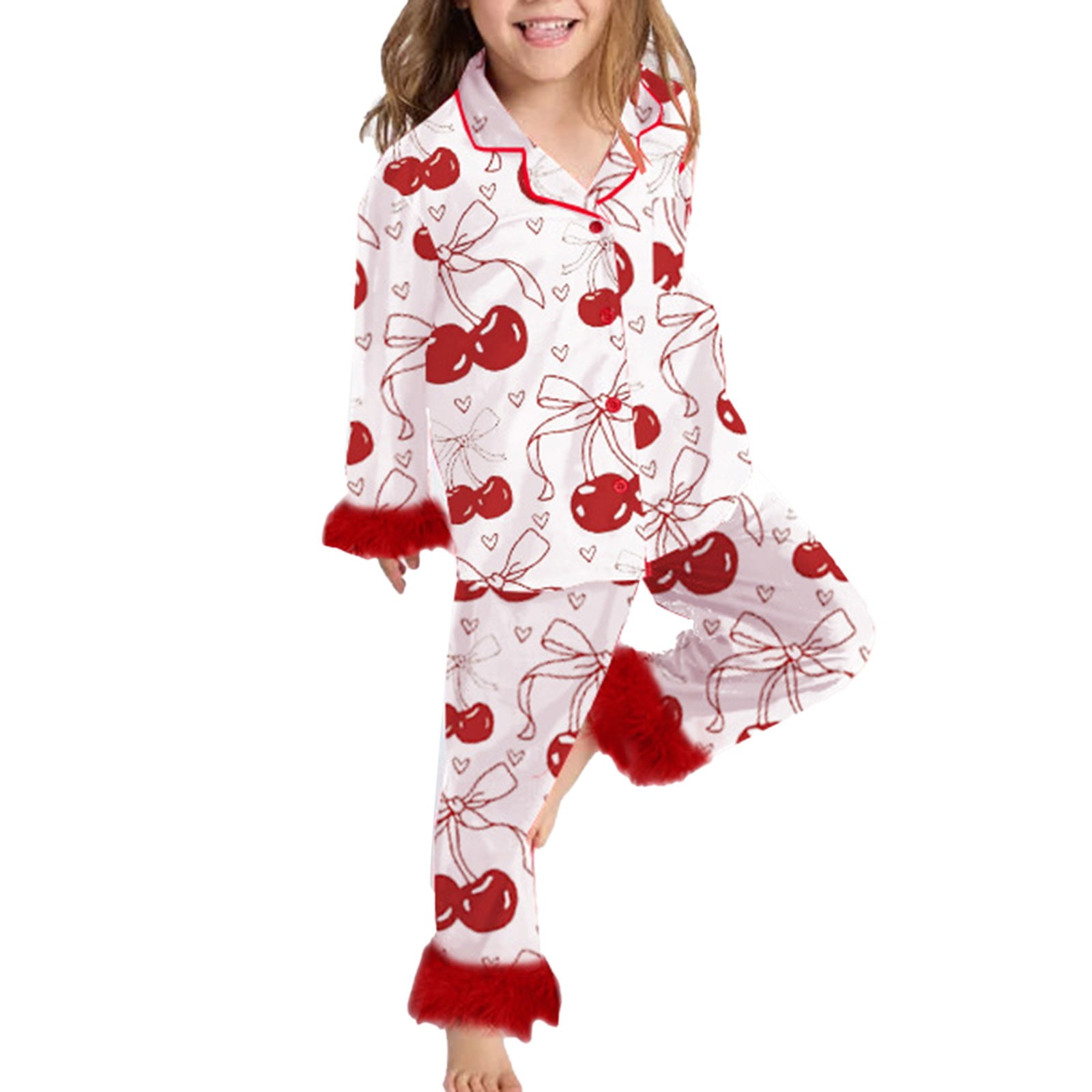 Wangmeiwg Girls 2025 Spring New Relaxed Personality Print Home Comfort ...